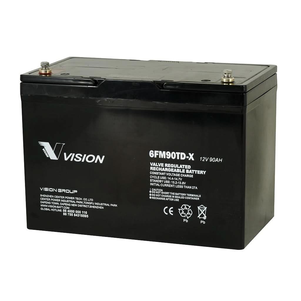 12V/90Ah Monoblock AGM 6FM90 VISiON BATTERY — fischer Shop